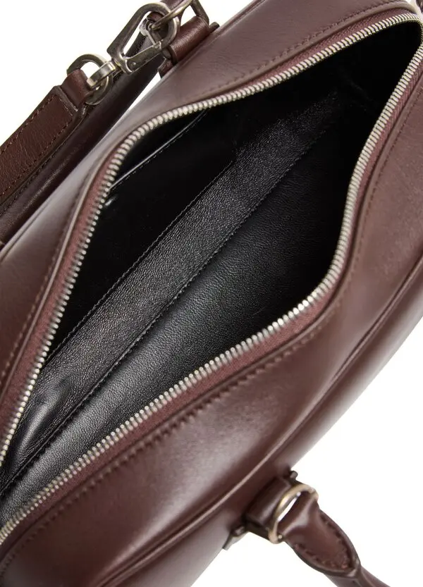 Loewe Amazona 23 Cropped Bag In Shiny Calfskin - Black