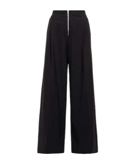 Proenza Schouler High-rise Wide-leg Wool-blend Pants - Black
