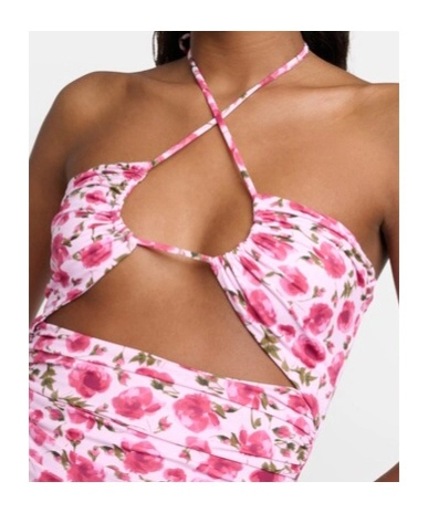 Magda Butrym Floral Halterneck Swimsuit