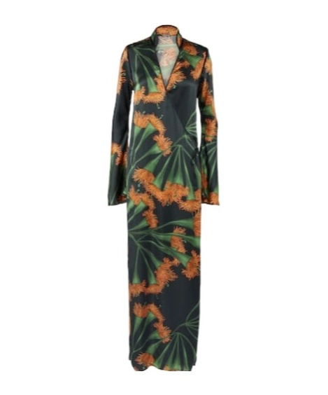 Johanna Ortiz Printed Silk-blend Wrap Dress - Black