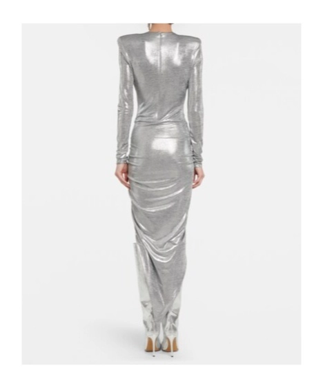 Alexandre Vauthier Metallic Jersey Midi Dress