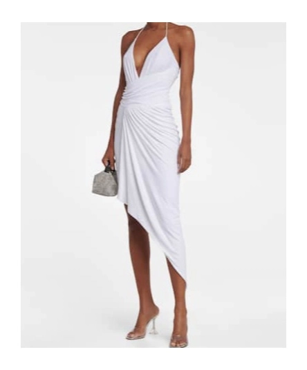 Alexandre Vauthier Asymmetrical Halterneck Midi Dress