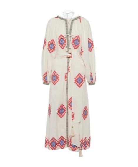 Johanna Ortiz Jacquard Midi Dress - Nude