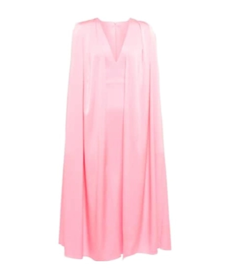 Alex Perry Crepe Shawl Midi Dress - Pink