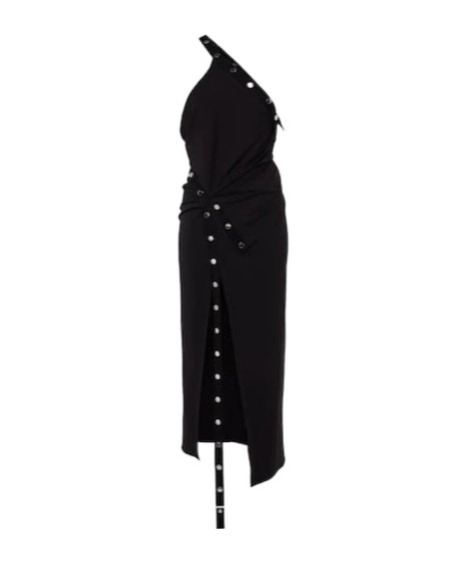 Attico Embellished Jersey Midi Dress