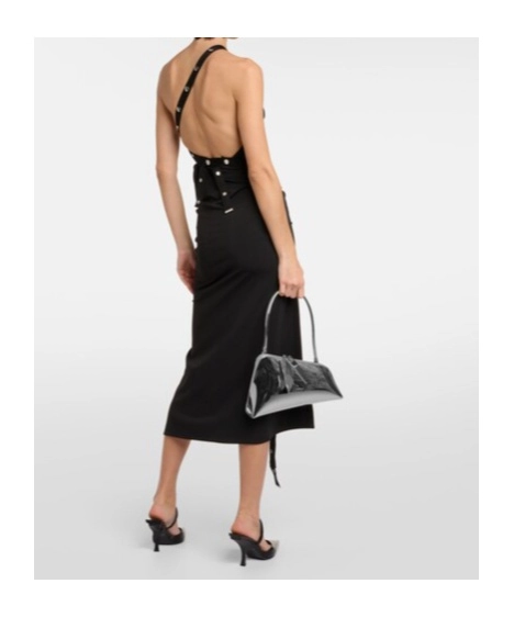 Attico Embellished Jersey Midi Dress