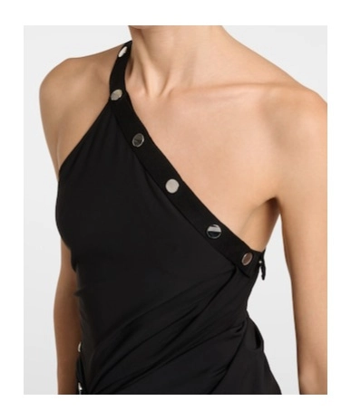 Attico Embellished Jersey Midi Dress