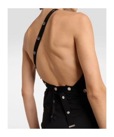 Attico Embellished Jersey Midi Dress