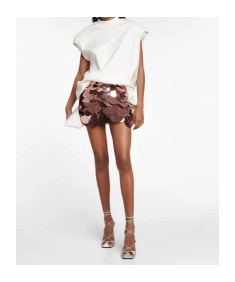 Attico Embellished Mid-rise Miniskirt
