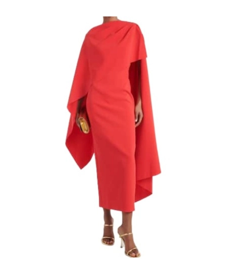 ROKSANDA Demetria Caped Midi Dress