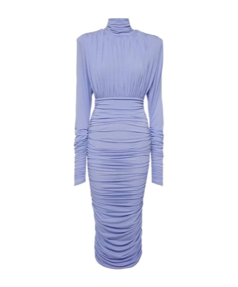Alex Perry Ruched Crêpe Jersey Midi Dress