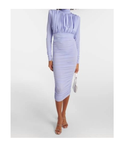 Alex Perry Ruched Crêpe Jersey Midi Dress
