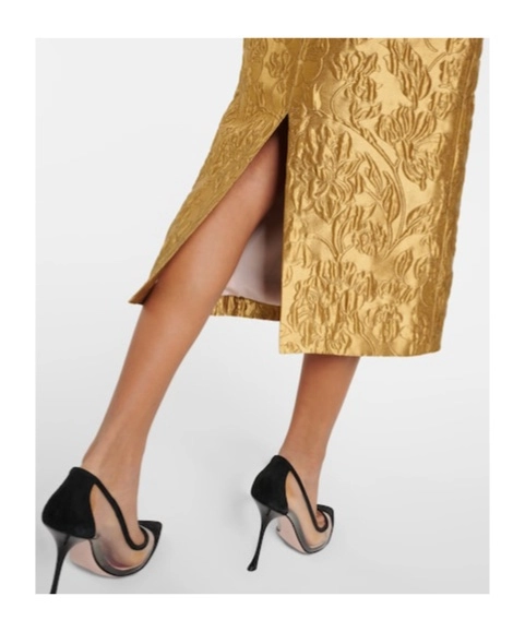 EMILIA WICKSTEAD Burleigh Floral Jacquard Midi Dress