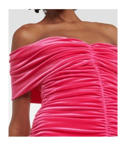 Monique Lhuillier Off-shoulder Velvet Gown