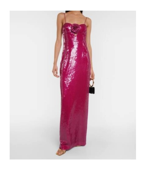 Rebecca Vallance Sequined Floral Appliqué Dress