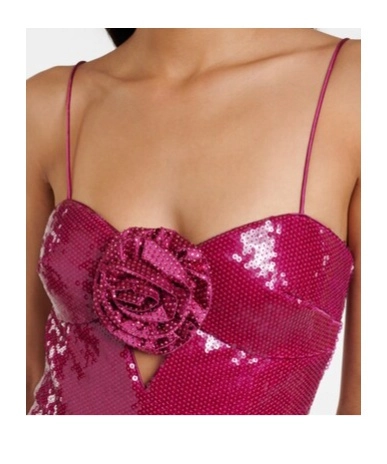 Rebecca Vallance Sequined Floral Appliqué Dress