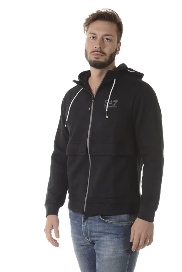 EA7 Logo Zip Up Hooded Jacket