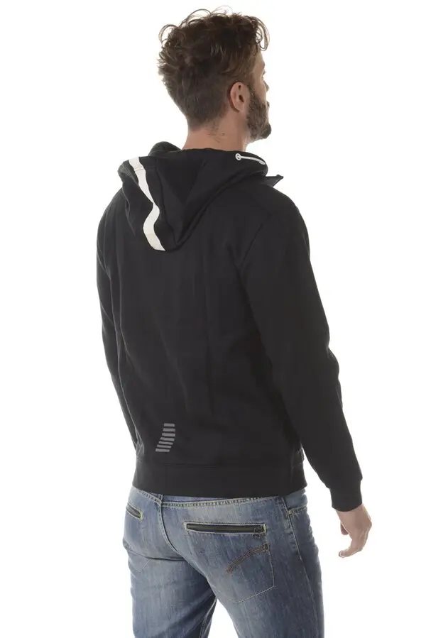 EA7 Logo Zip Up Hooded Jacket