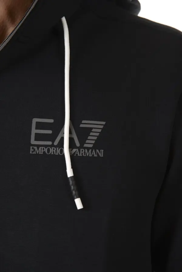 EA7 Logo Zip Up Hooded Jacket
