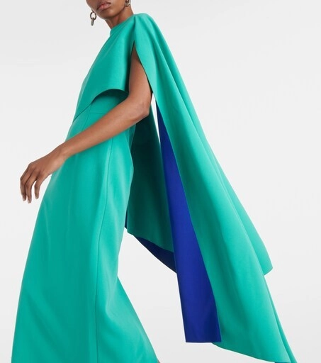 ROKSANDA Demetria Caped Crêpe Gown