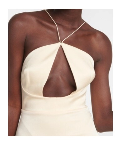 Alex Perry Drake Halterneck Cutout Satin Gown
