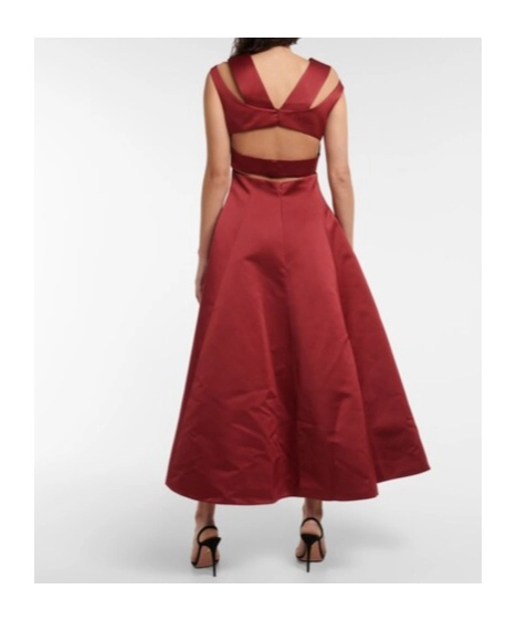 EMILIA WICKSTEAD Cut Out Satin Midi Dress