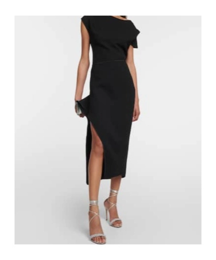 Maticevski Narrate Side-slit Crêpe Pencil Skirt