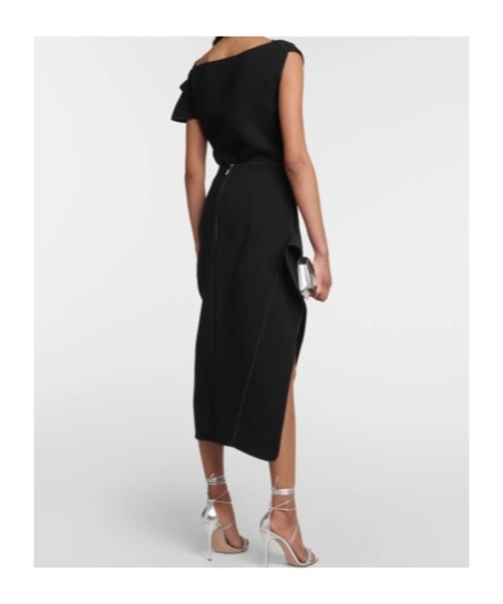 Maticevski Narrate Side-slit Crêpe Pencil Skirt