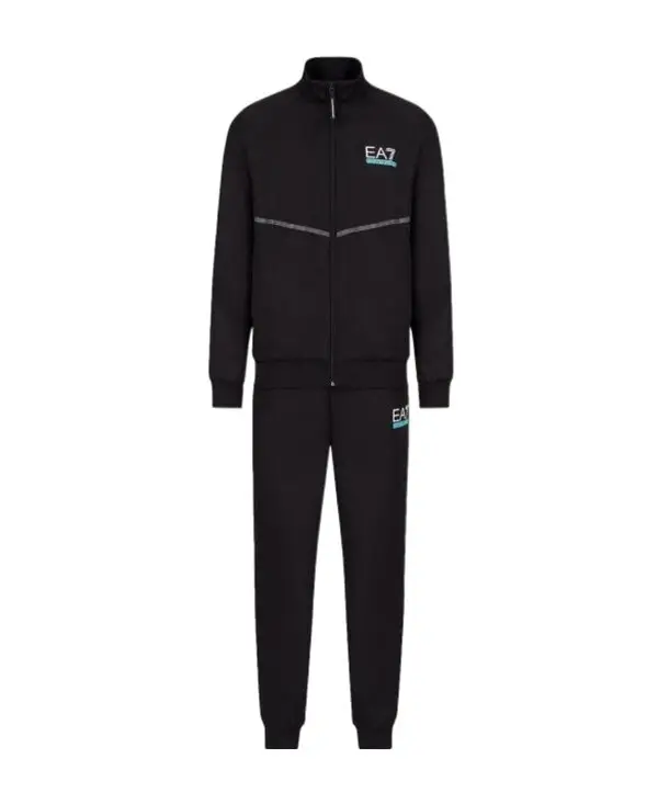 EA7 Zipper Sweater And Trousers - Black