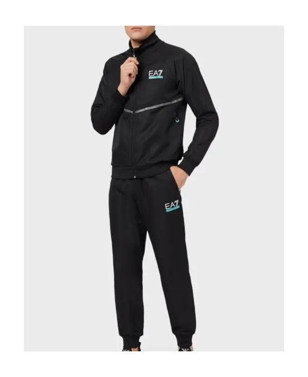 EA7 Zippered Tracksuit With Logo Detail
