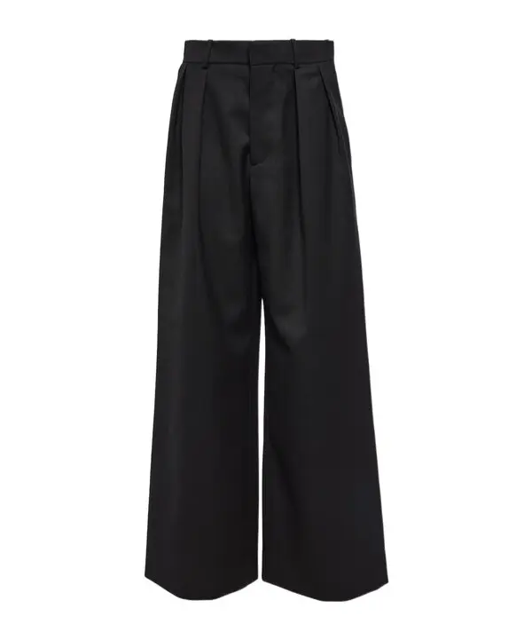 Wardrobe.NYC Low-rise Wide-leg Casual Pants - Black
