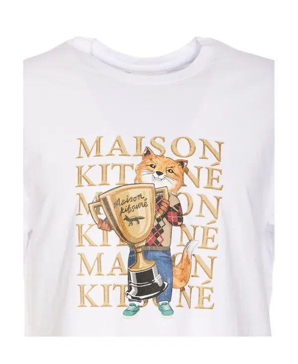 Maison Kitsuné Fox Champion Printed Crewneck T-shirt