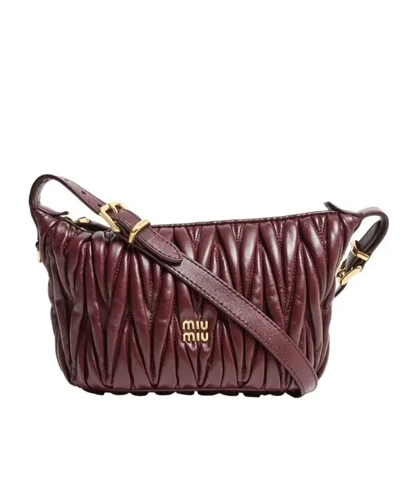 Miu Miu Quilted Logo Shoulder Bag