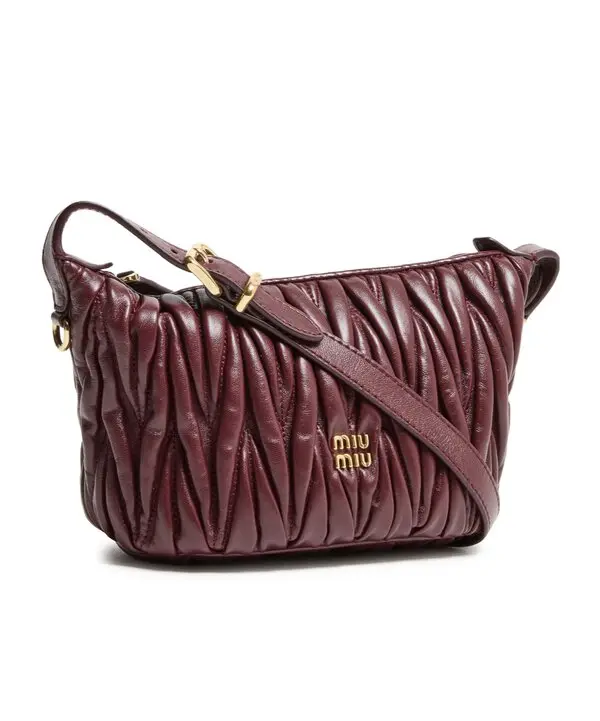 Miu Miu Quilted Logo Shoulder Bag