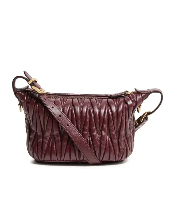 Miu Miu Quilted Logo Shoulder Bag