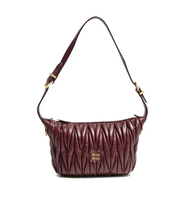 Miu Miu Quilted Logo Shoulder Bag