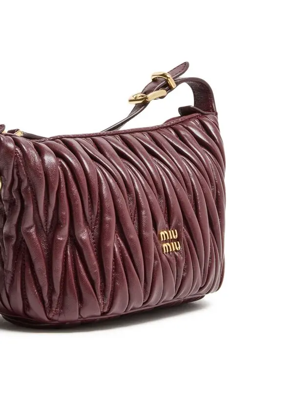 Miu Miu Quilted Logo Shoulder Bag