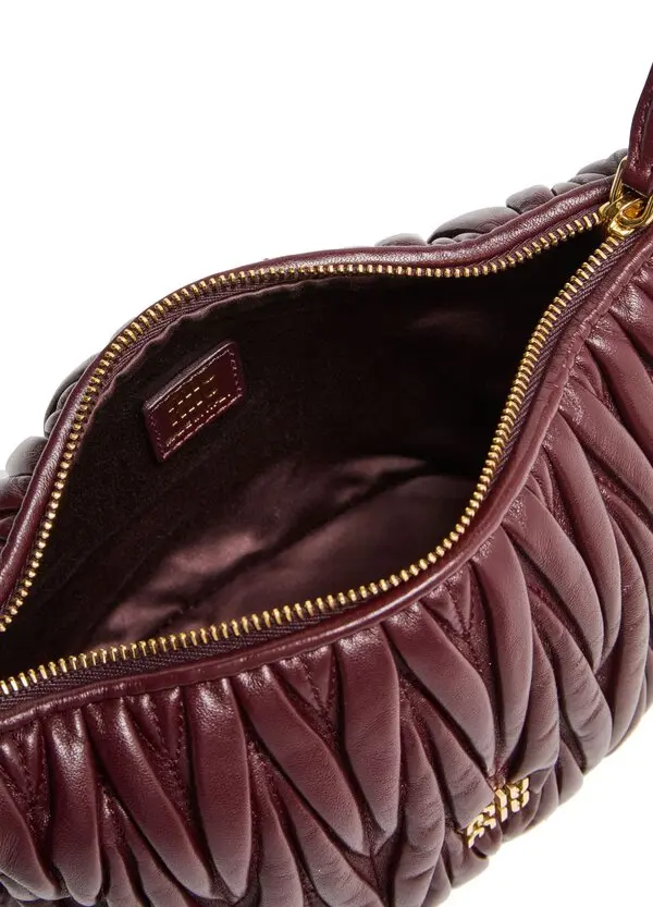 Miu Miu Quilted Logo Shoulder Bag