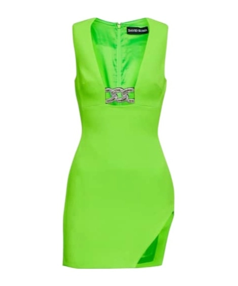 David Koma Embellished Asymmetric Mini Dress