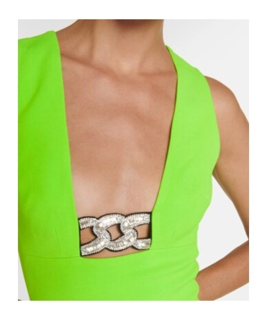 David Koma Embellished Asymmetric Mini Dress