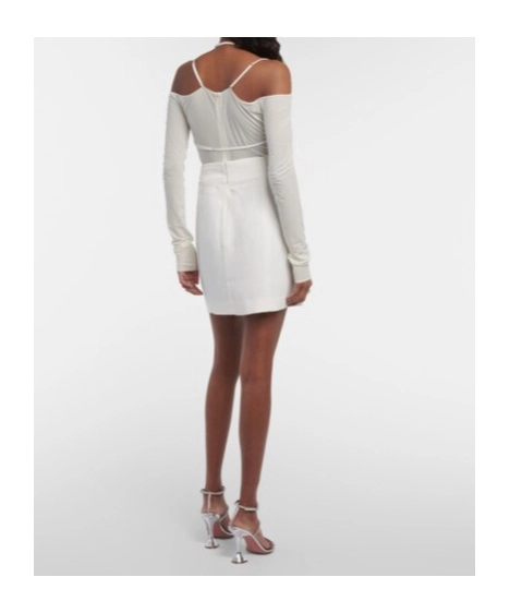 NENSI DOJAKA Hollowed-out Crepe Mini Dress