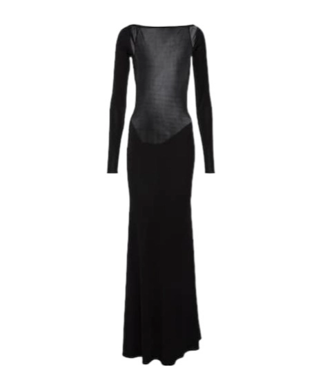 Alex Perry Open-back Jersey Gown - Black