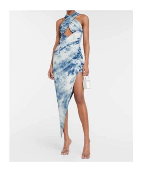 Alexandre Vauthier Printed Cut-out Midi Dress