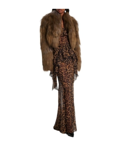 Blumarine Cropped Shearling Jacket
