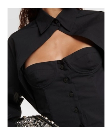 Attico Cutout Cotton-blend Minidress