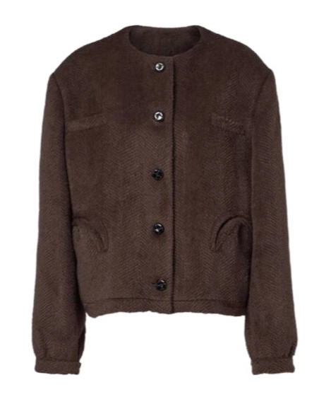 BLAZÉ MILANO Gliss Chevron Alpaca And Wool Jacket