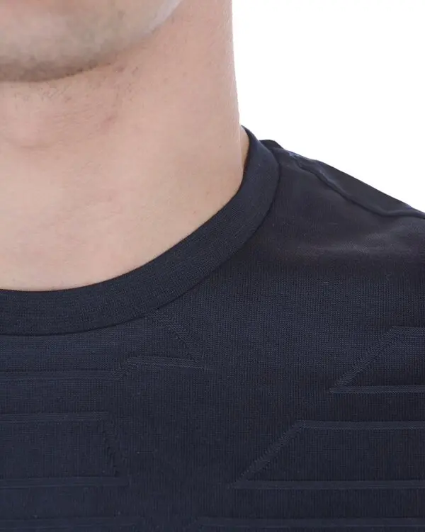 Emporio Armani Navy Blue Round-necked T-shirt