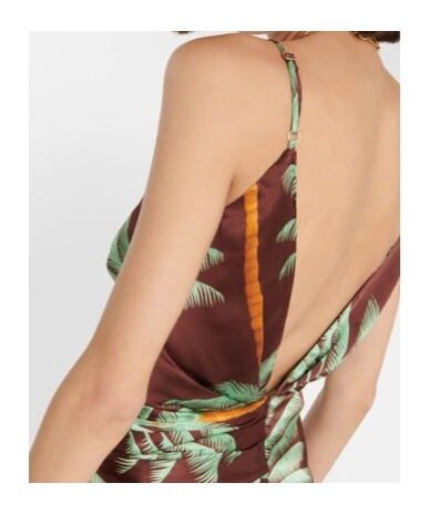 Johanna Ortiz Embroidered Printed Silk Maxi Dress
