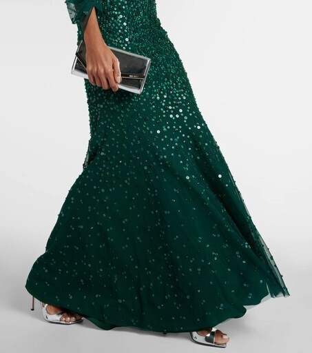 Jenny Packham Embellished Tulle Gown