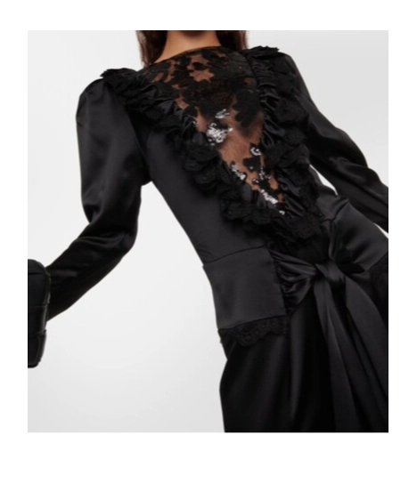 RODARTE Embellished Silk-satin Midi Dress